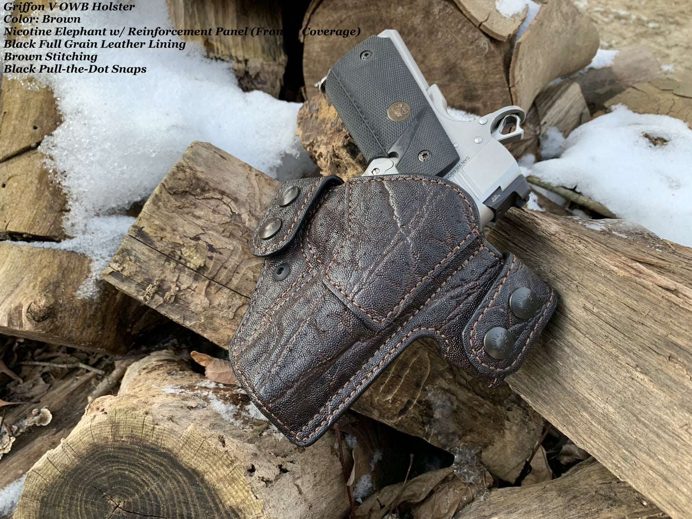 Griffon V OWB: Outside the Waistband Holster – Nightingale Leather Co.