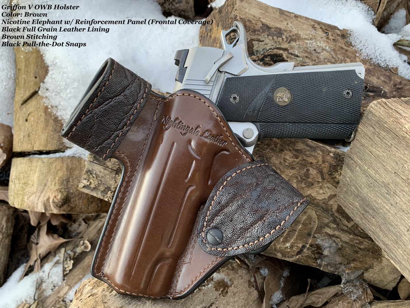 Griffon V OWB: Outside the Waistband Holster – Nightingale Leather Co.