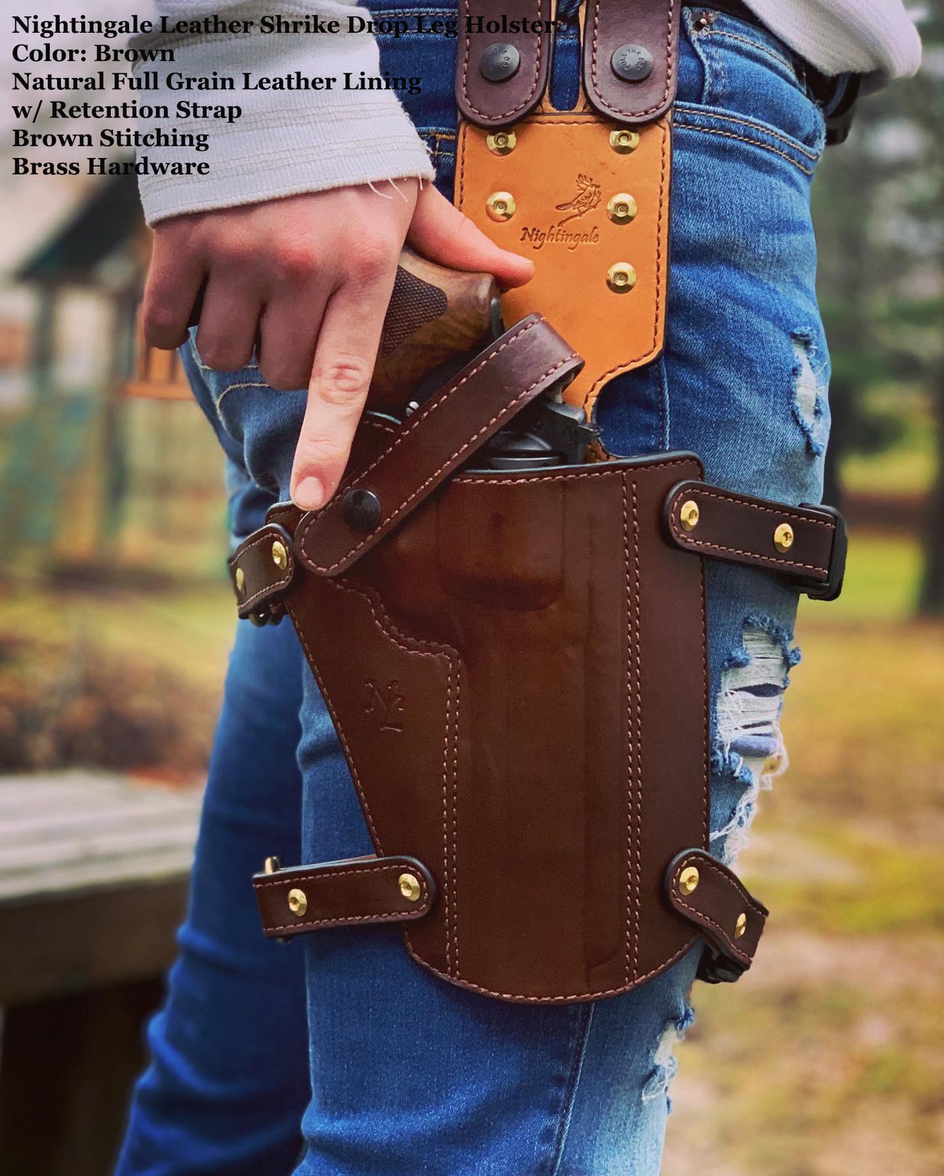 Shrike Drop Leg Holster – Nightingale Leather Co.