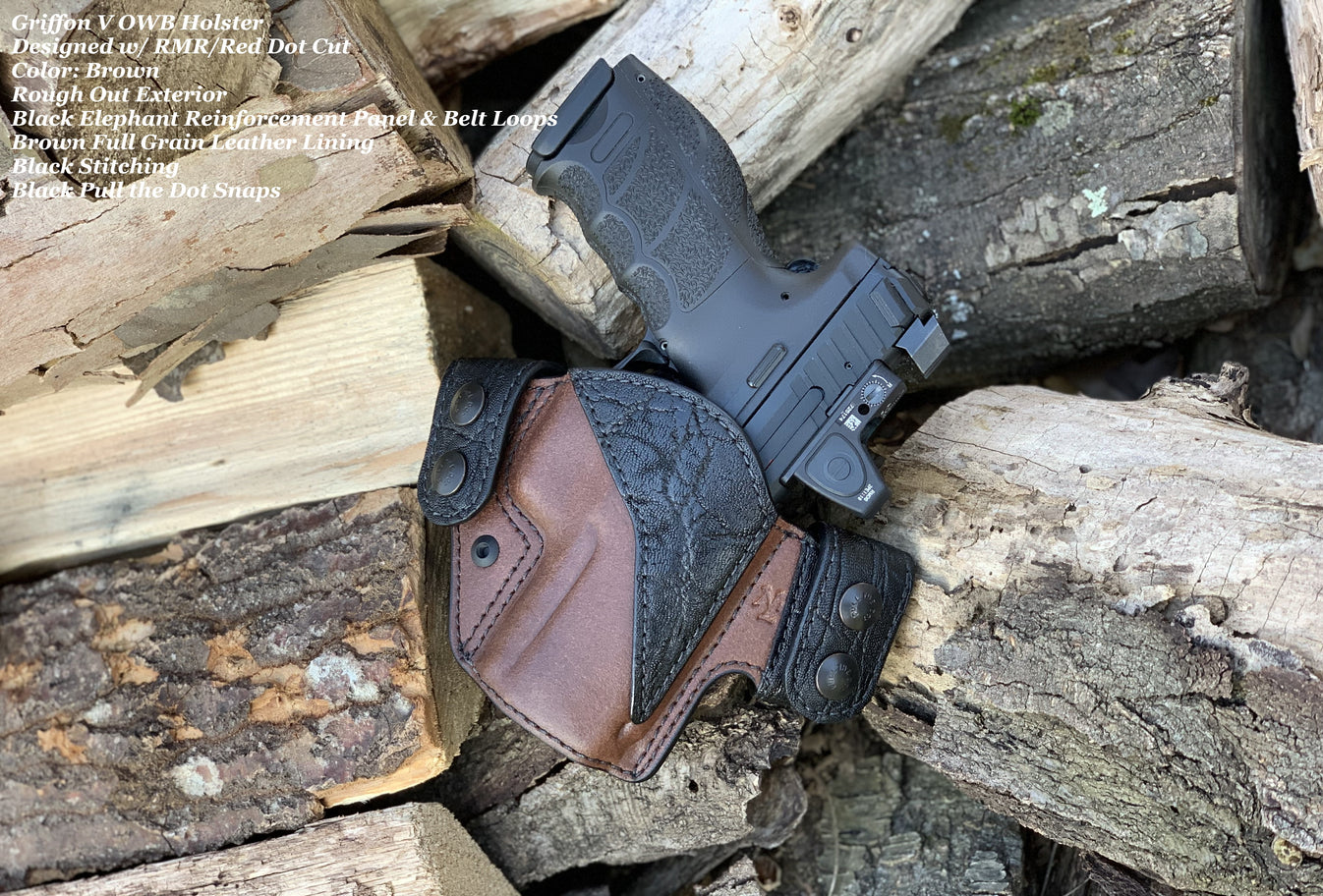 Griffon V OWB: Outside the Waistband Holster – Nightingale Leather Co.